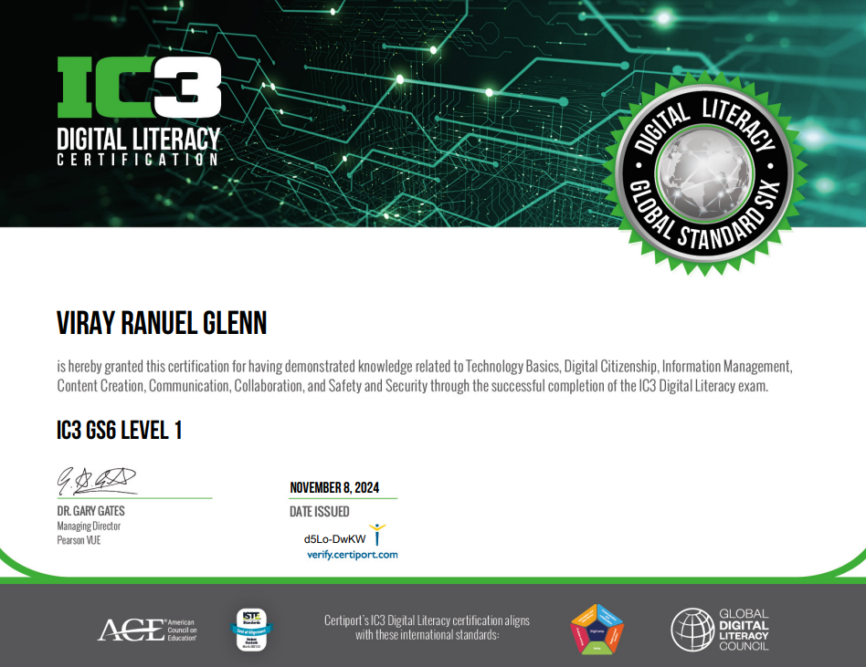 Ranuel Glenn L. Viray - Portfolio