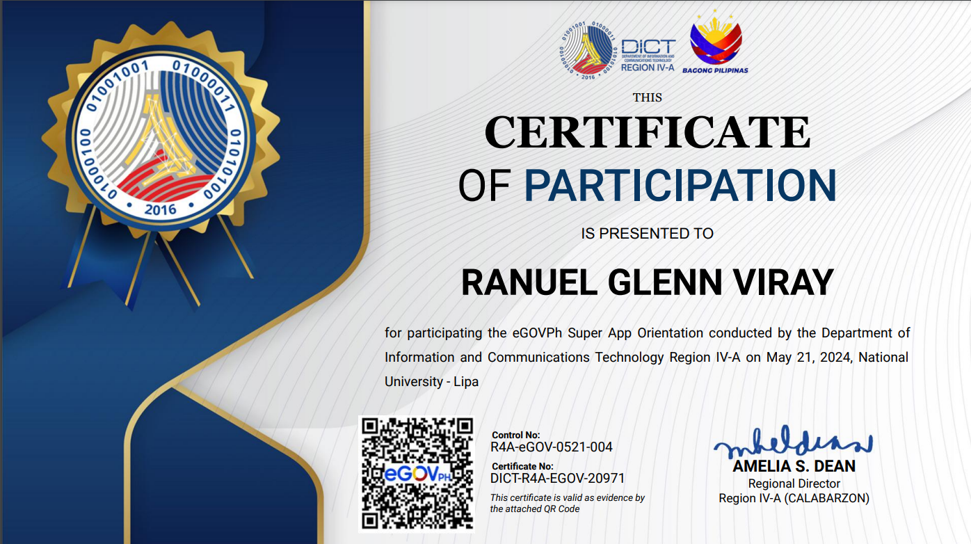 Ranuel Glenn L. Viray - Portfolio